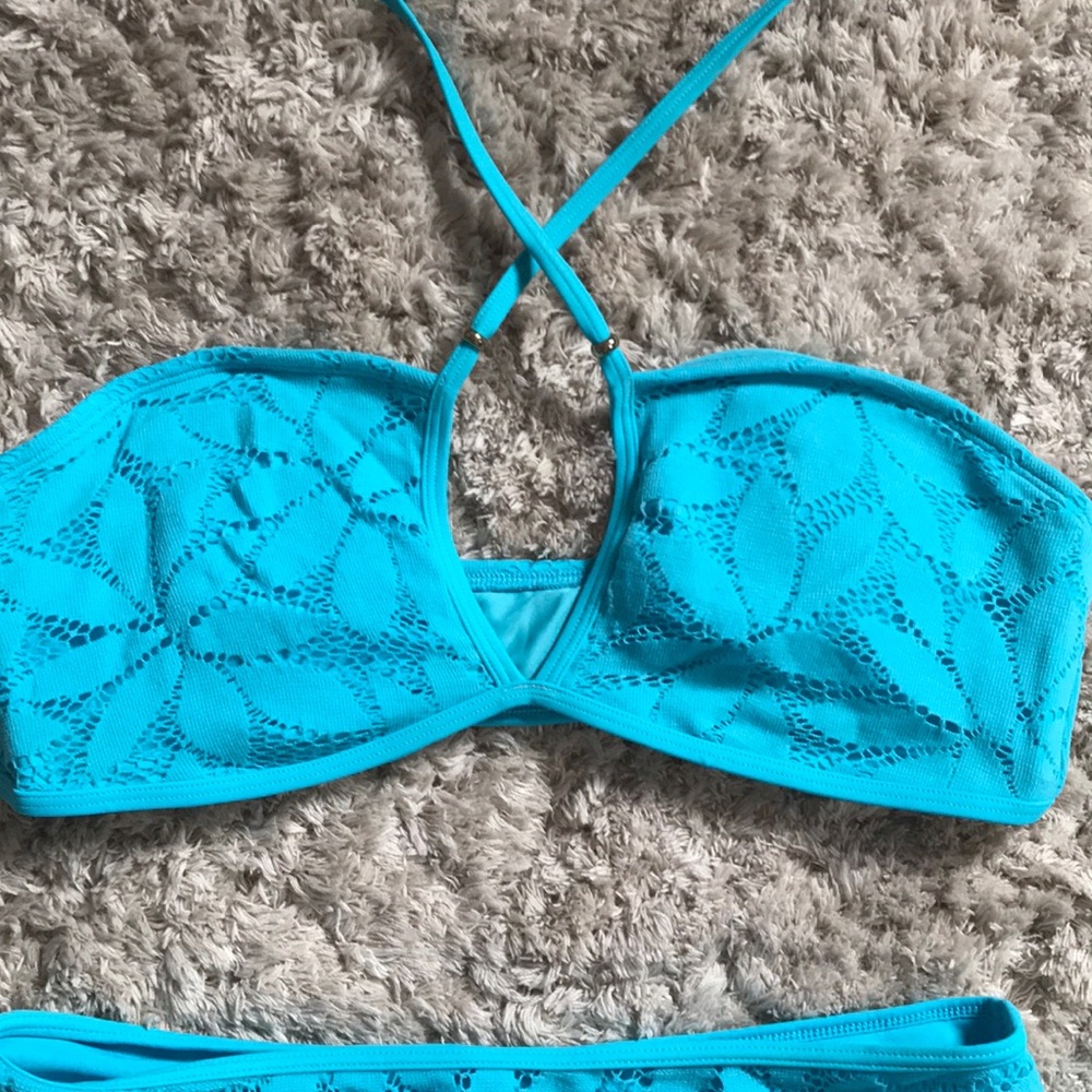 Aerie High Waisted Turquoise Bikini - Gem